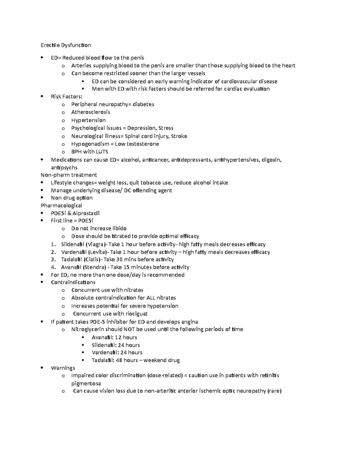 Erectile Dysfunction - ED slide summarizations - Erectile Dysfunction ...
