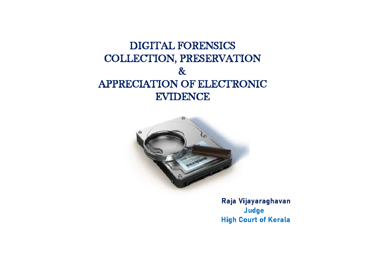 1.Digital Forensics Collection, Presservation and Appreciation of ...