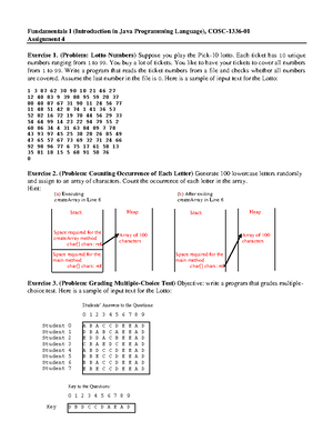 Assessment Lesson 2 - summer 2011 - Fundamentals I (Introduction in Java Programming Language ...