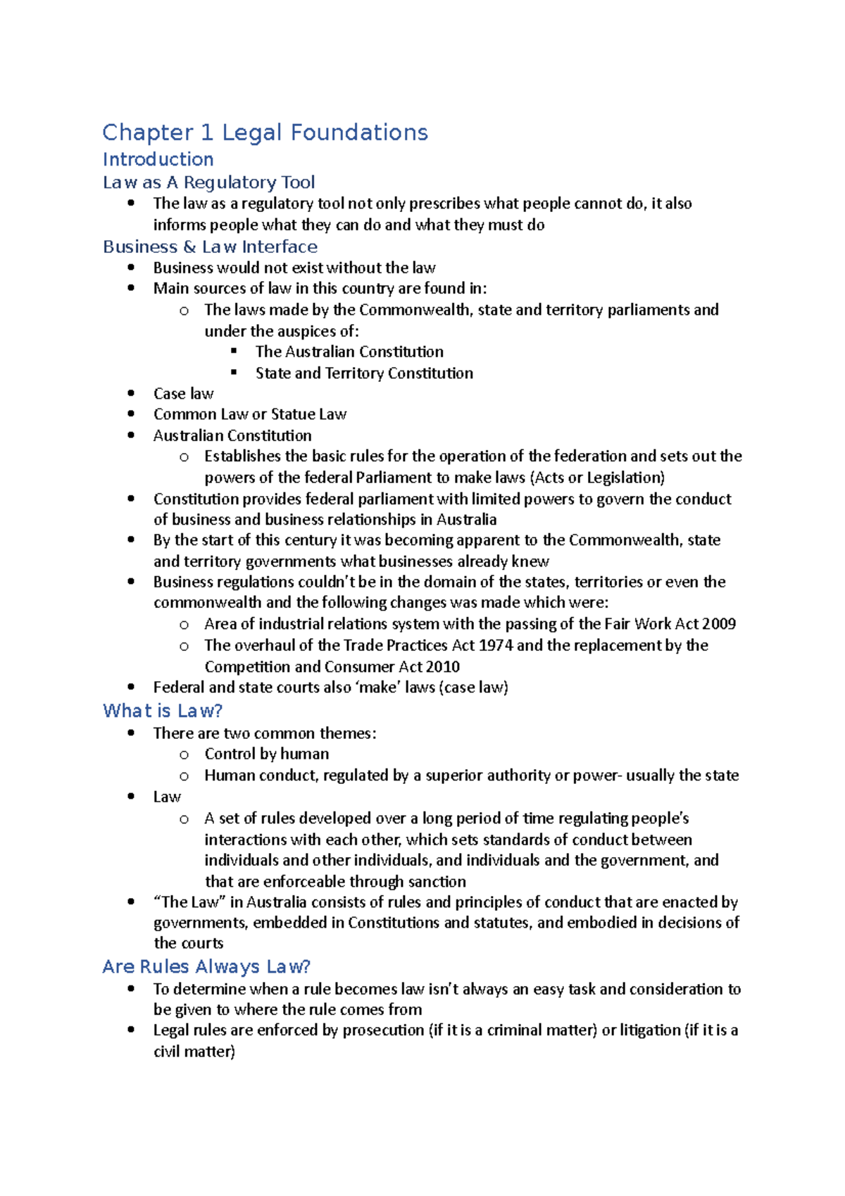 Chapter 1 Legal Foundations - Chapter 1 Legal Foundations Introduction ...