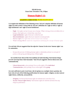 HR100 OC Winter 2023 - Course Syllabus HR100 Human Rights & Human ...