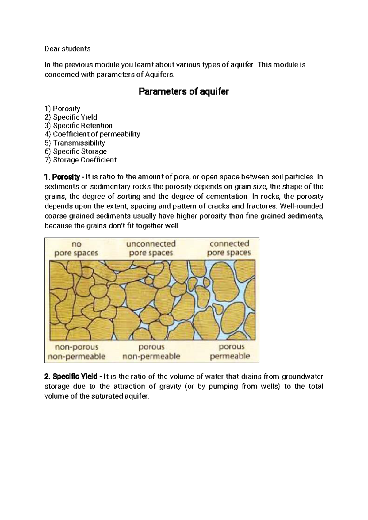 Aquifer Parameters - Assignment - Dearstudents - Studocu