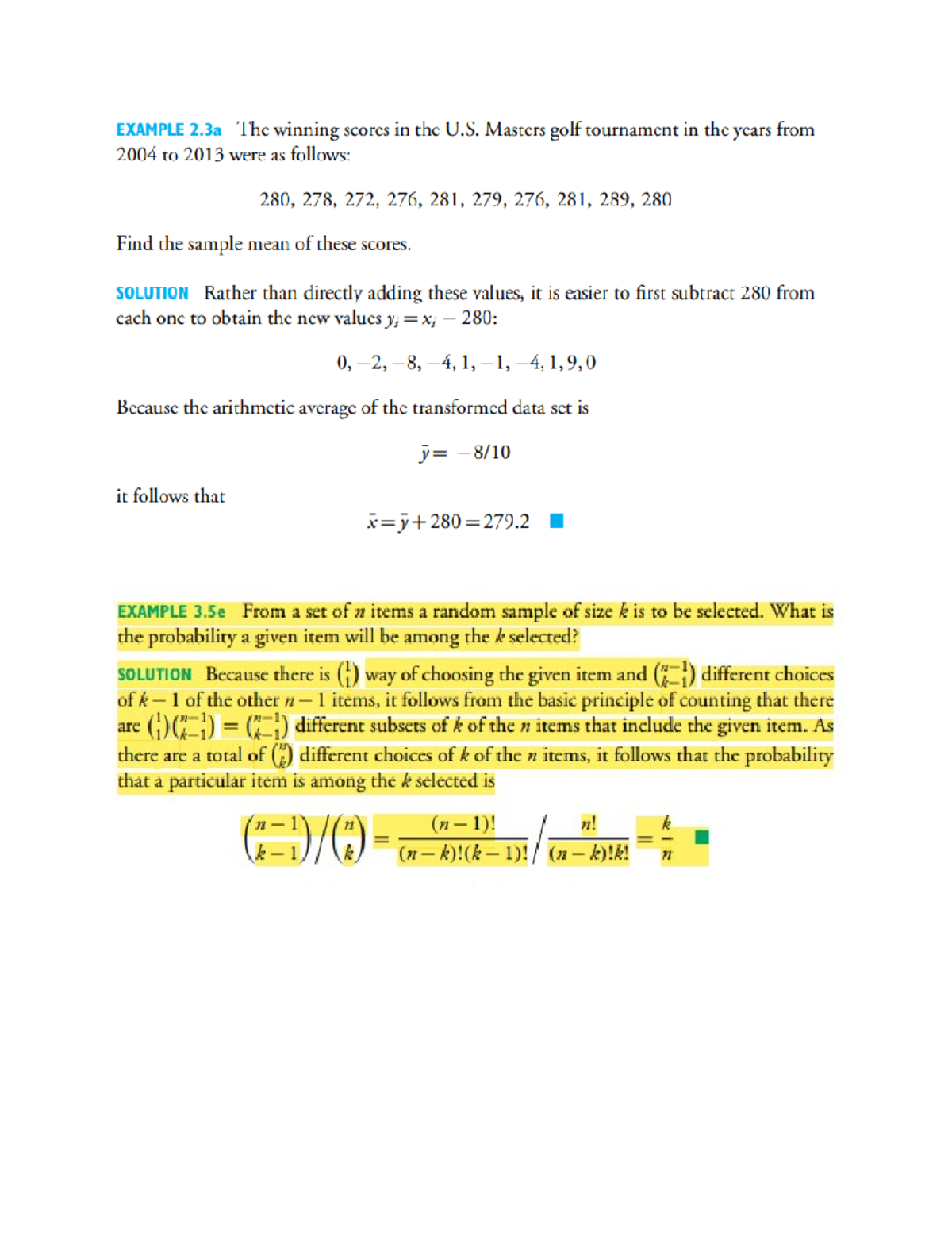 307 imp notes - Some important questions from chapters 2 and 3 of M ...