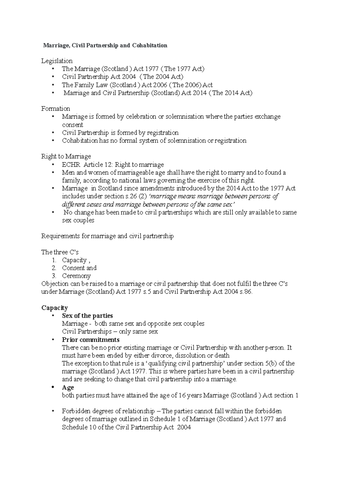 L2 Marriage, Civil Partnership and Cohabitation - Marriage, Civil ...