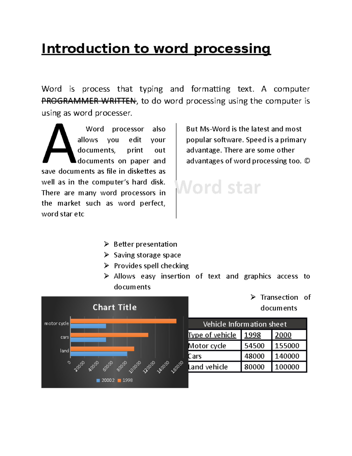 Final Assesment module 02 for caa - Introduction to word processing ...