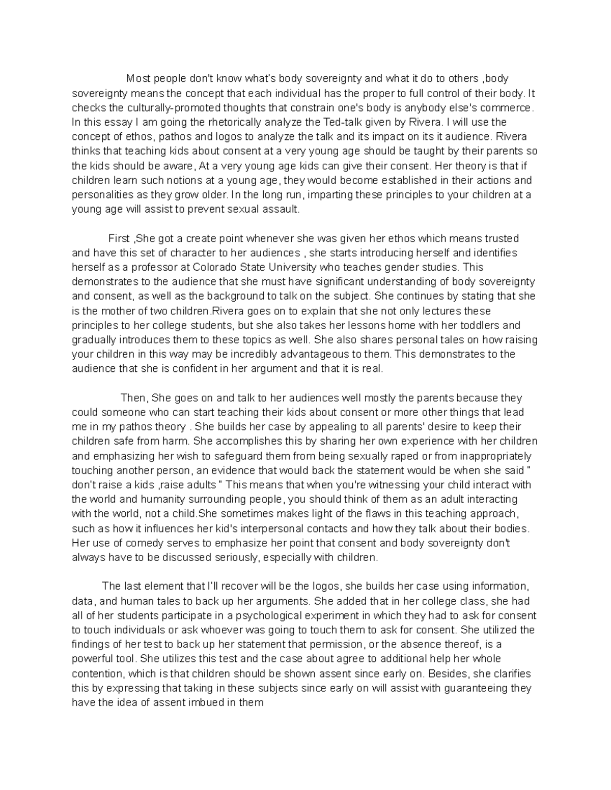 Major assessment - Most people don't know what’s body sovereignty and ...