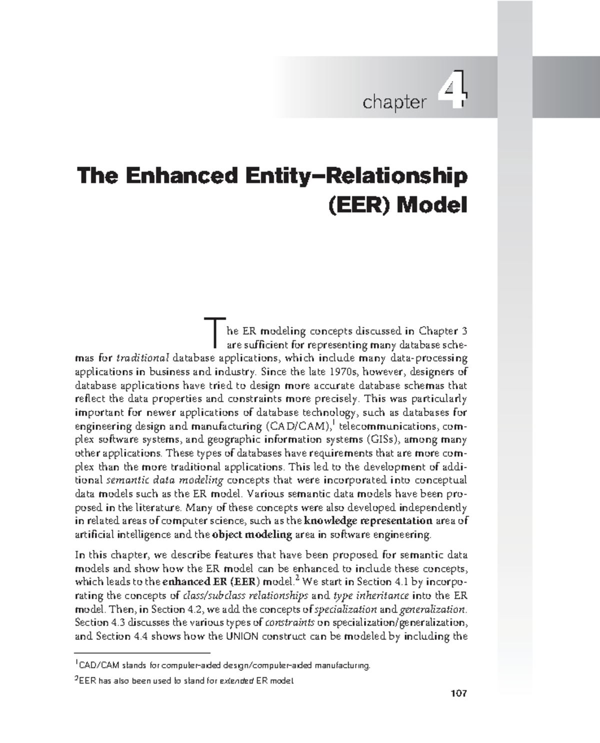 Fundamentals of Database Systems-Chapter 4 - 107 4 The Enhanced Entity ...