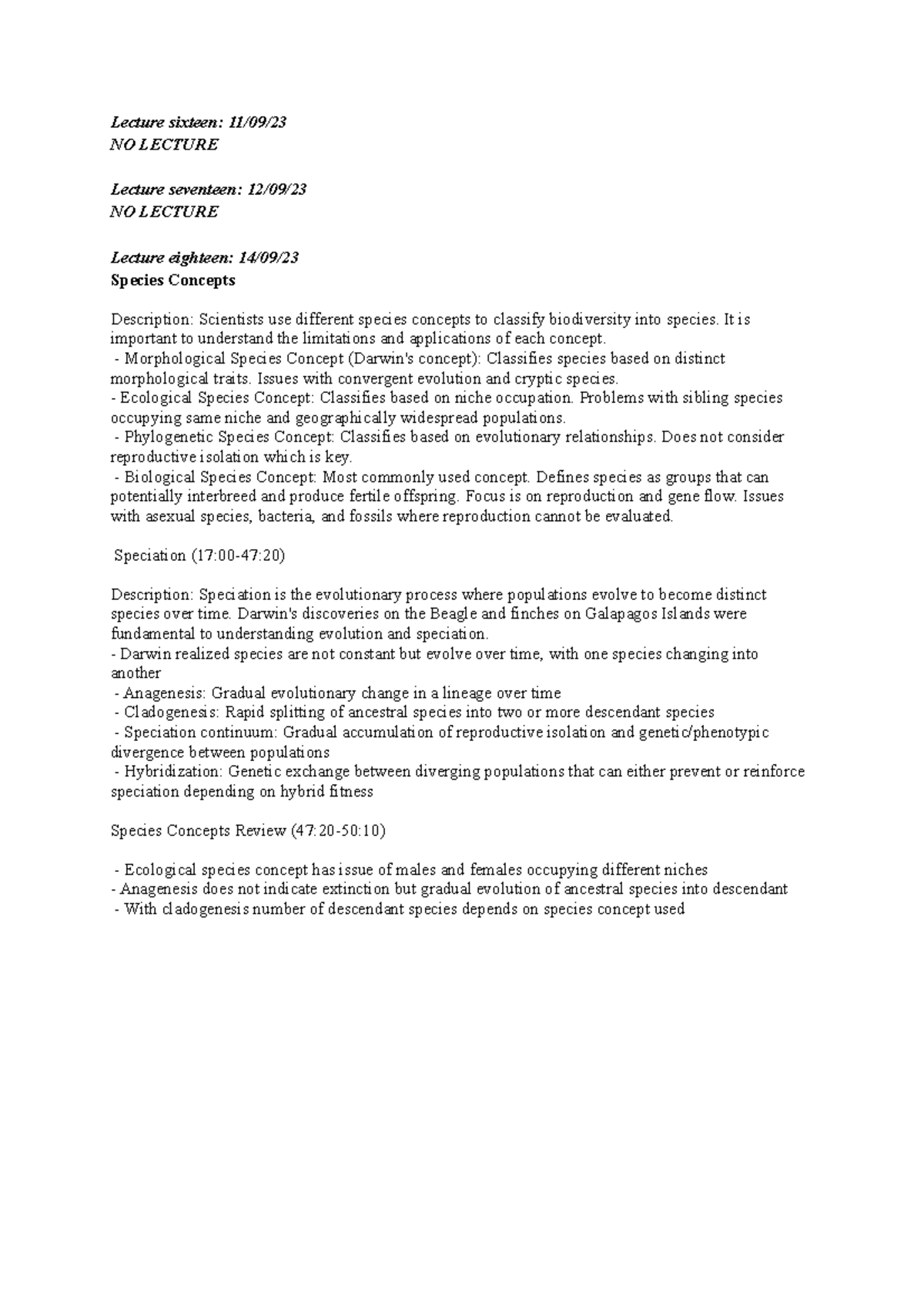 07 Week Seven Lecture Notes Sem 2 2023 Lecture Sixteen 1109 No Lecture Lecture Seventeen