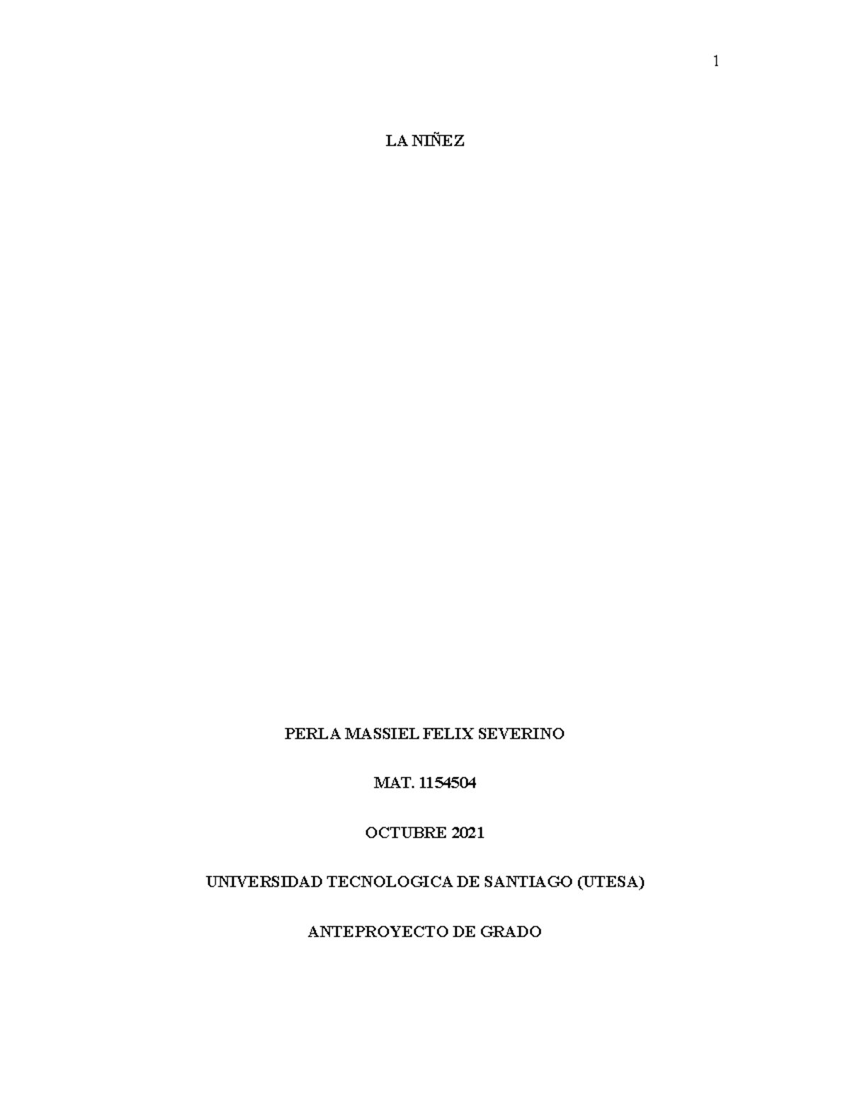 Normas APA Perla Felix 1154504 - LA NIÑEZ PERLA MASSIEL FELIX SEVERINO ...