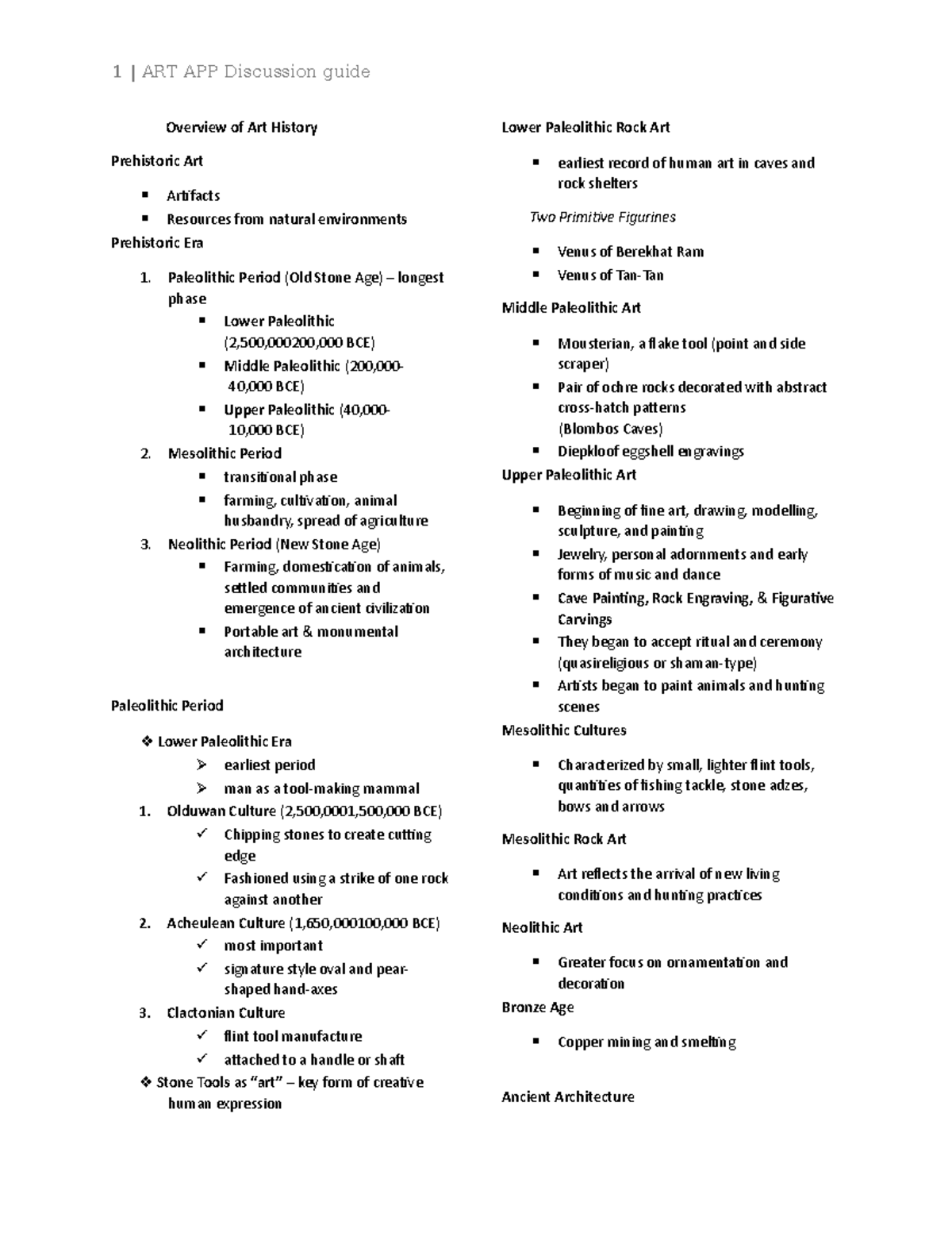 Arta Summer Discussion guide - 1 ART APP Discussion guide Overview of ...