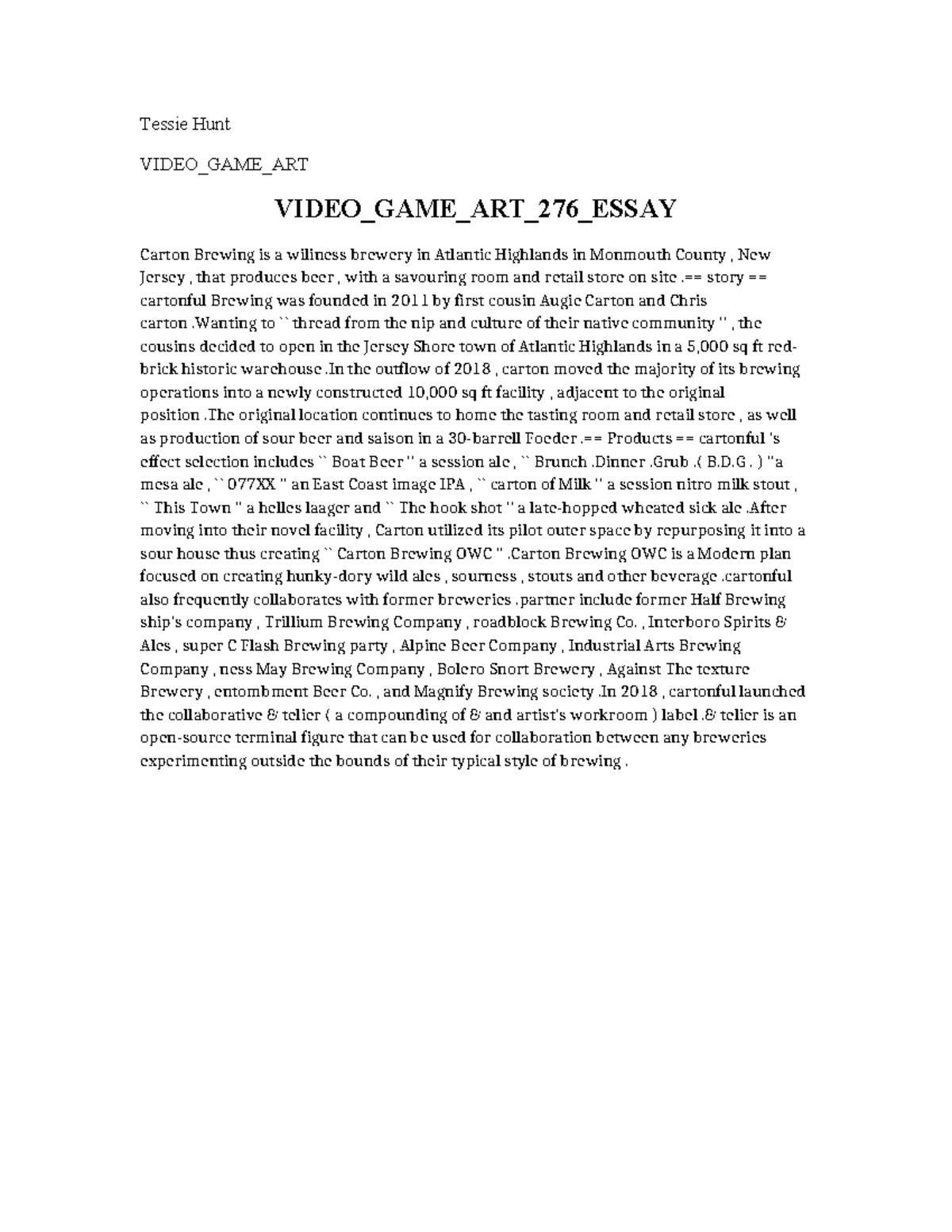 Video GAME ART 276 Essay - Tessie Hunt VIDEO_GAME_ART VIDEO_GAME_ART ...