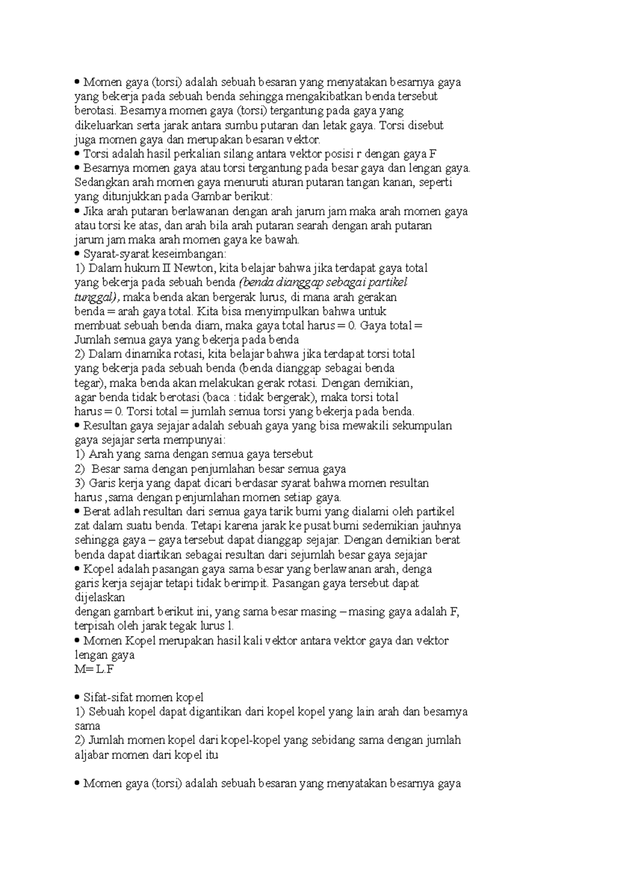 Momen gaya - Besarnya momen gaya (torsi) tergantung pada gaya yang ...