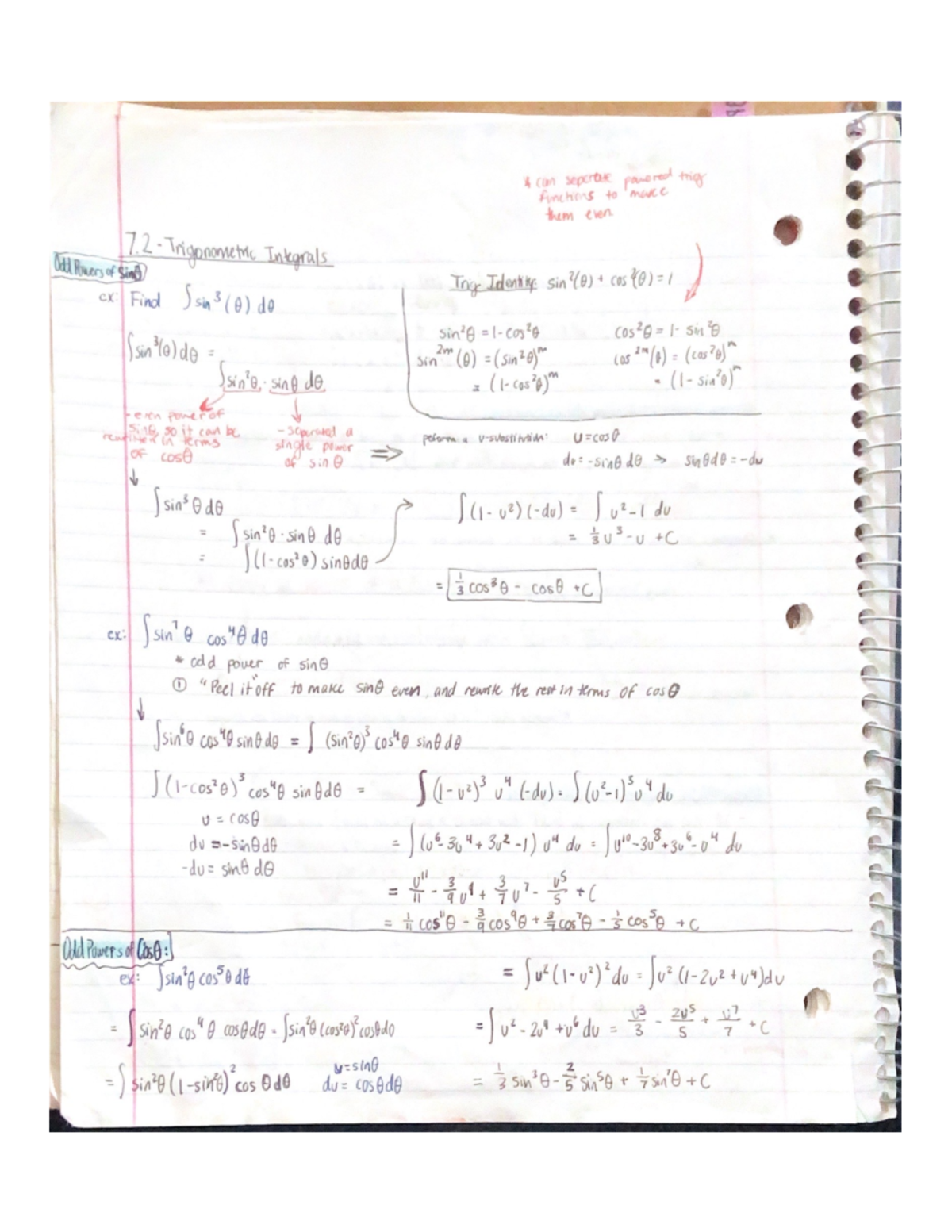 Trigonometric Integrals - MATH-162 - Studocu