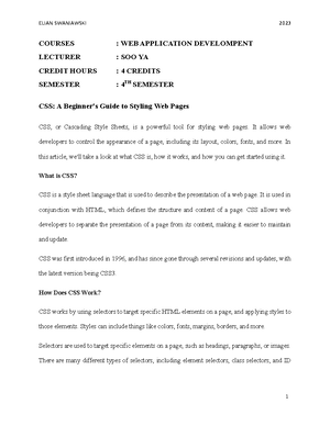 A Beginner's Guide to Web Development - ELIAN SWANIAWSKI 2023 COURSES ...