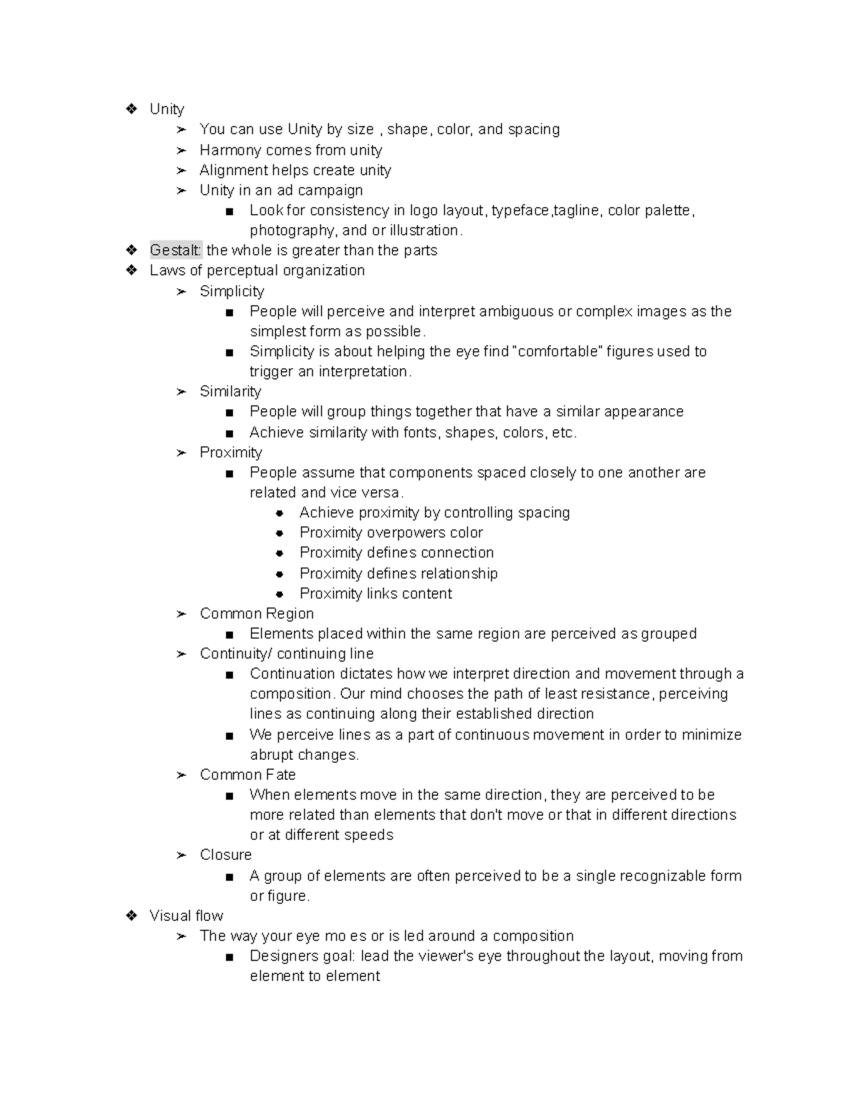 Apr300notes Design Notes Graphic Design Lecture Notes Unity You Can Use Unity By Size
