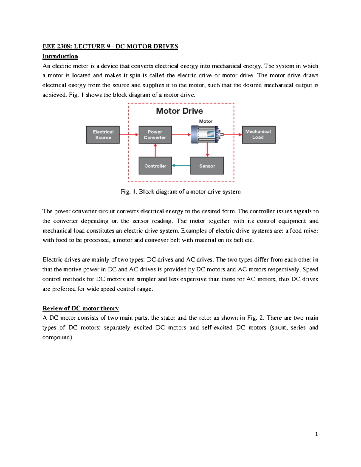 L9PENotes - POWER ELECTRONICS LECTURE 9 - EEE 2308: LECTURE 9 - DC ...