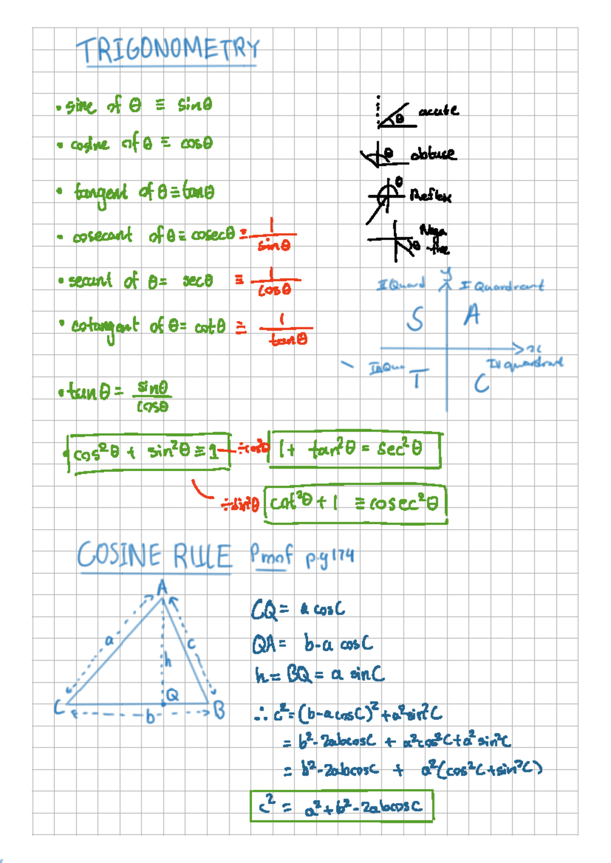 Chapter 9 and 10 ( Trigonometry) - Studocu