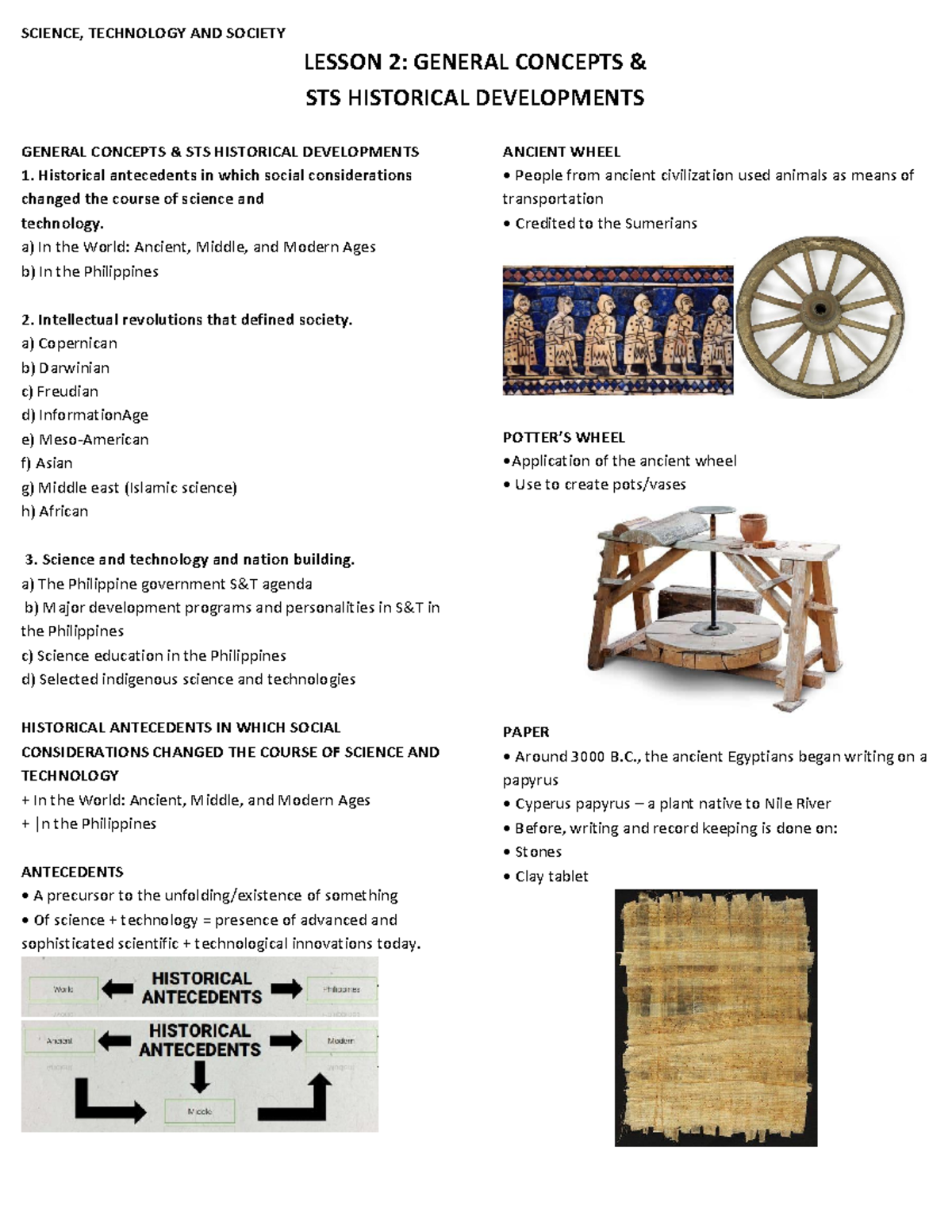 STS Lesson 2 - GENERAL CONCEPTS & STS HISTORICAL DEVELOPMENTS - SCIENCE ...
