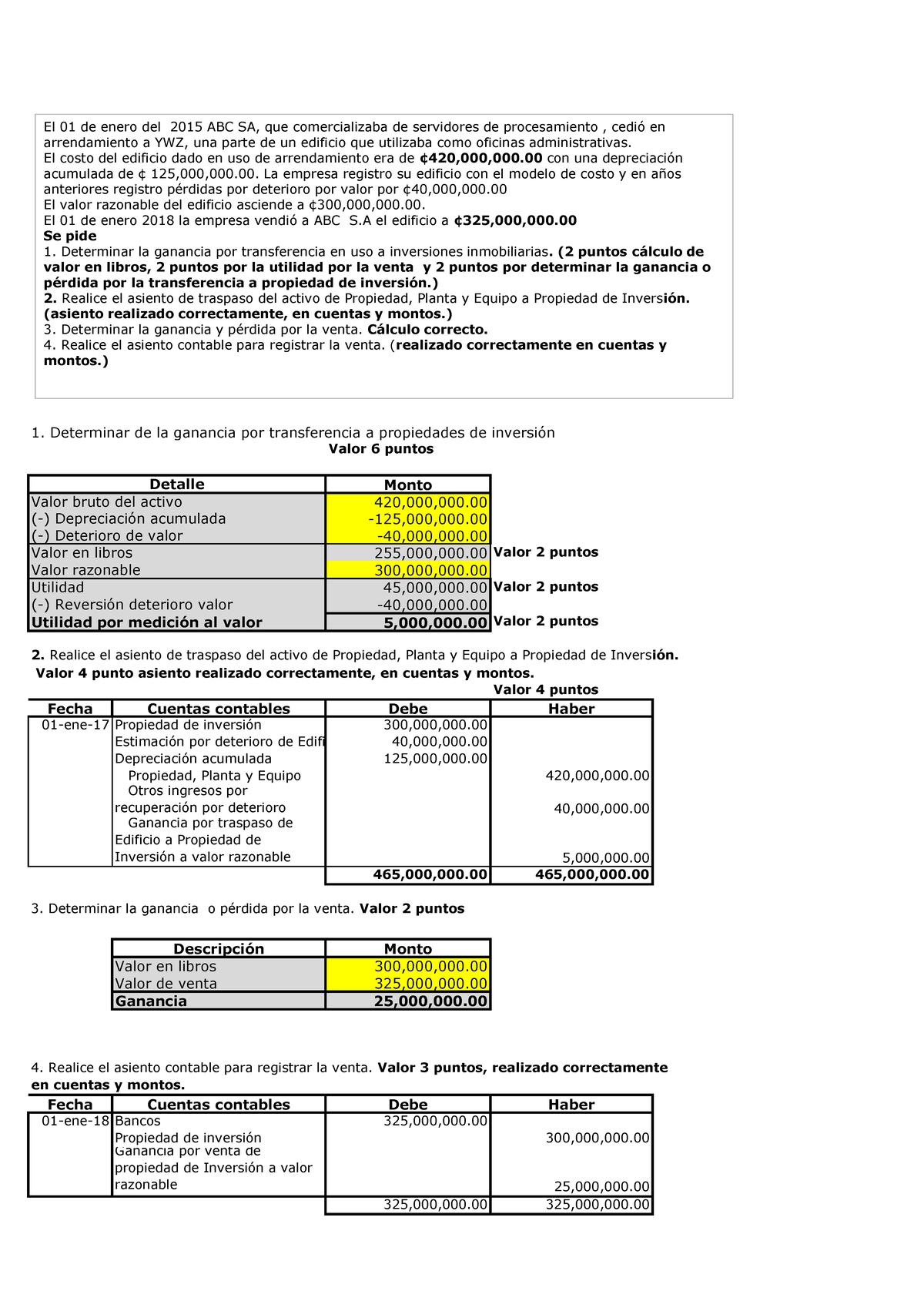 Ejercicio NIC 40 18 - 1. Determinar de la ganancia por transferencia a propiedades de inversión ...