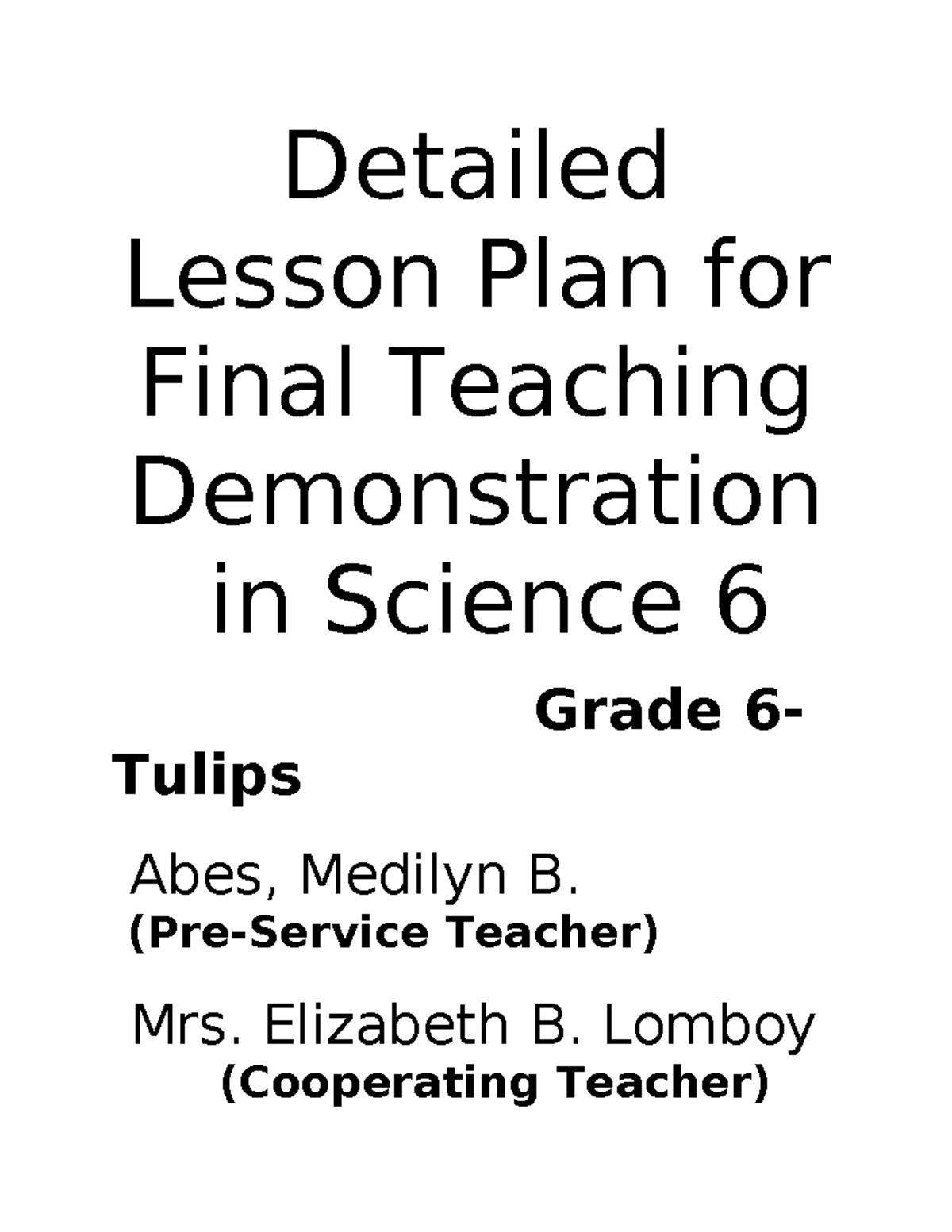 SCI LP ( Final DEMO) - Detailed Lesson Plan for Final Teaching ...