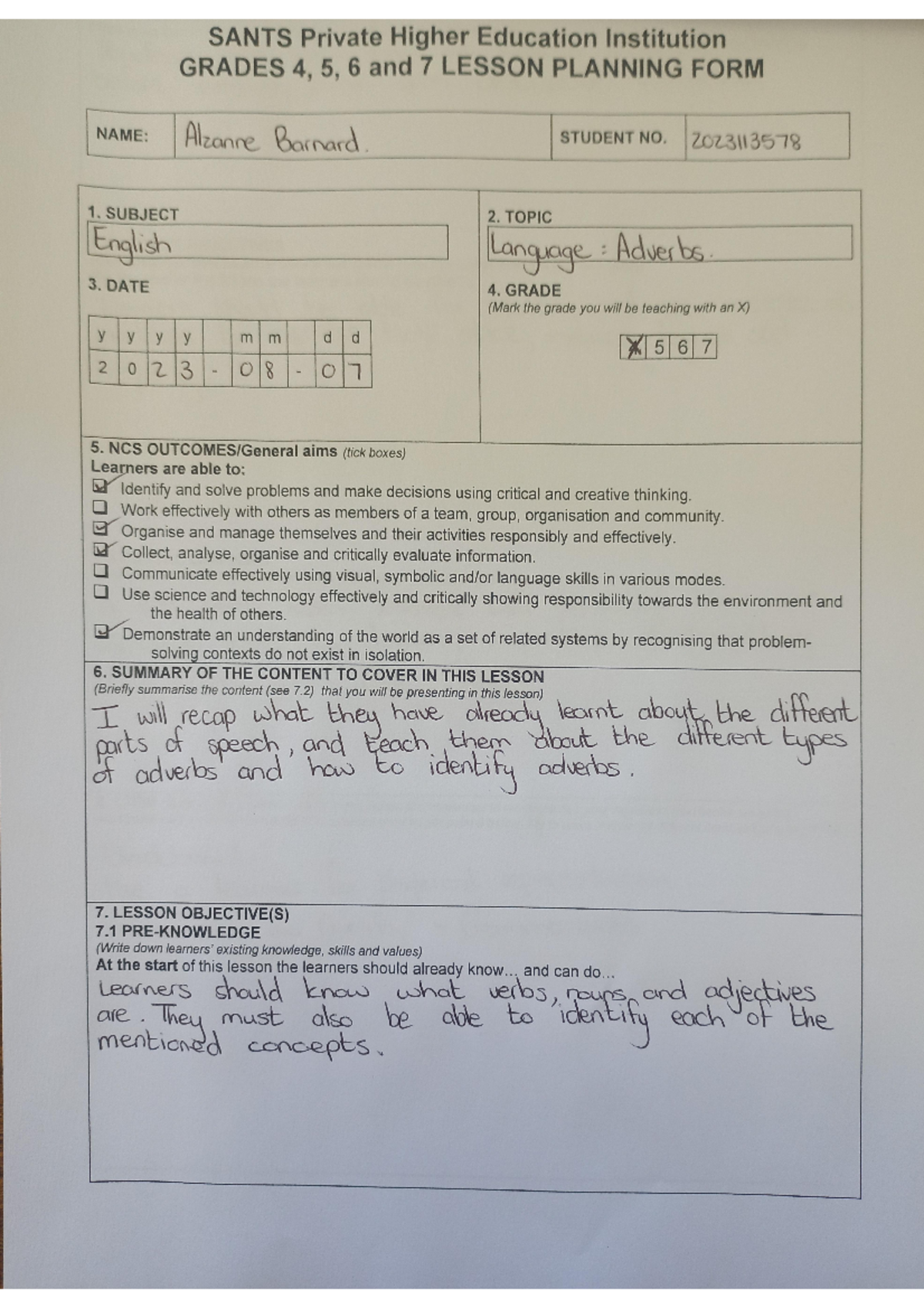 Week 3 Lesson Plan - R-WIL 101 - Studocu