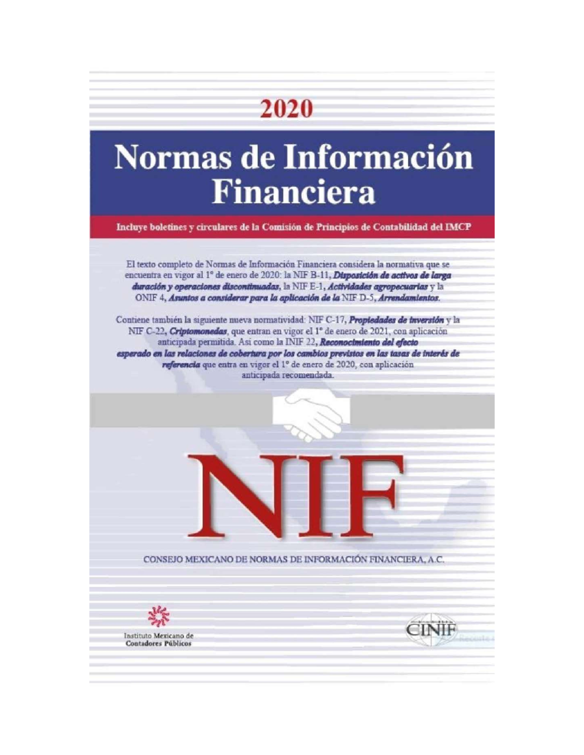 NIF 2020 - Buen apunte - finanzas - Studocu