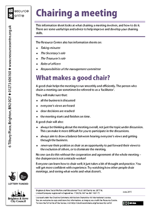 Chairpersons Sample Speech - Chairperson's Sample Speech The ...