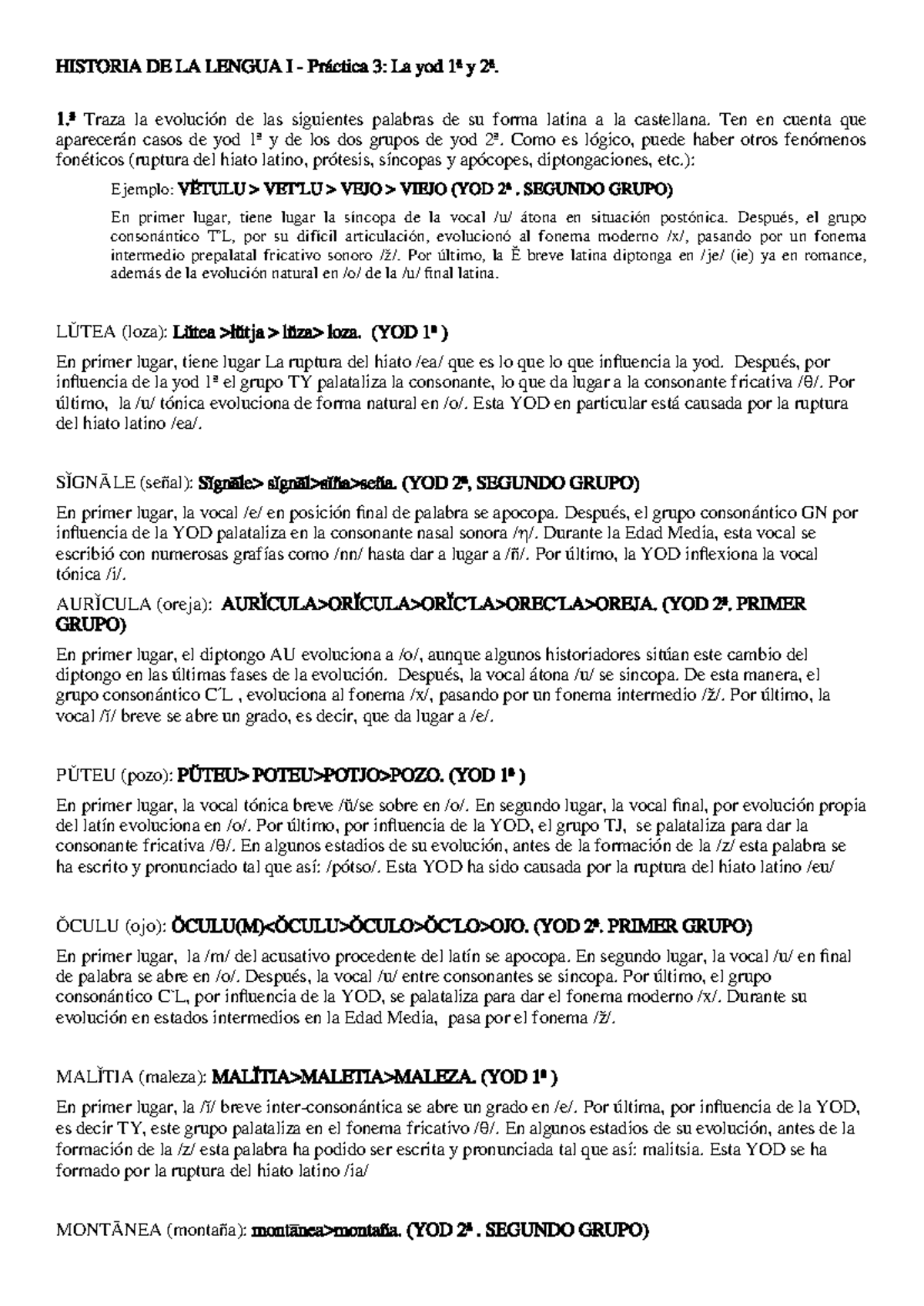 Práctica 3 - Yod 1ª y 2ª - practica de la yod - HISTORIA DE LA LENGUA I ...