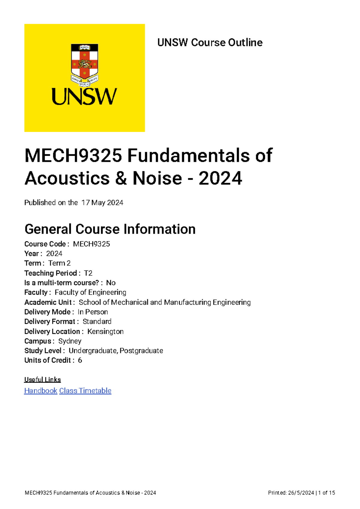 CO MECH9325 1 2024 Term2 T2 In Person Standard Kensington - UNSW Course ...