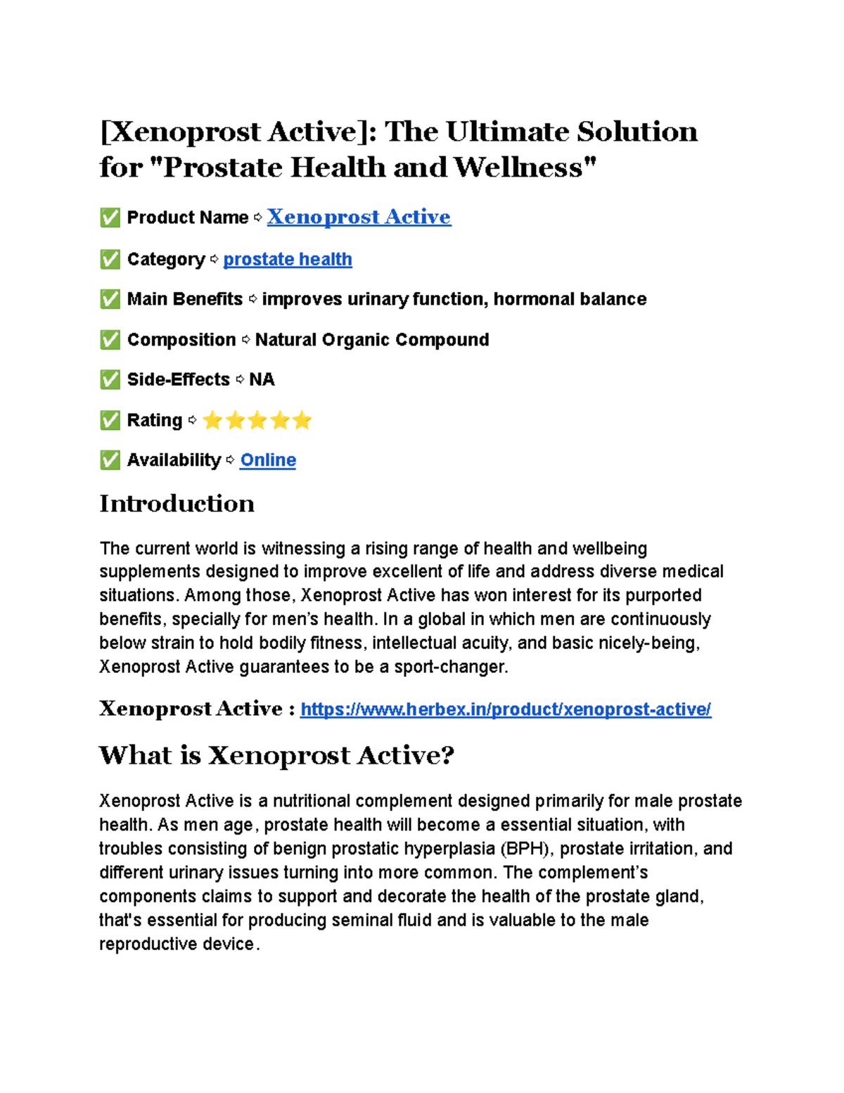 Xenoprost Active An In-Depth Review - [Xenoprost Active]: The Ultimate ...