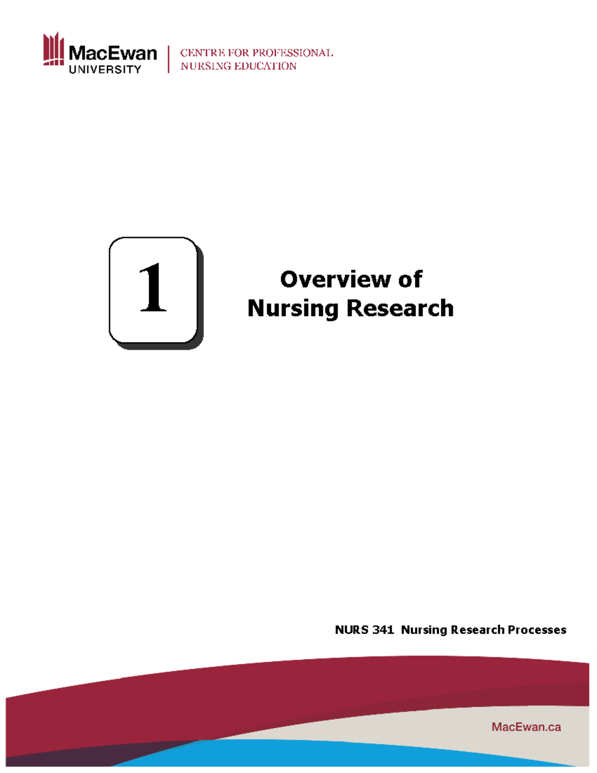 Module 1 - Overview of Nursing Research 1 Contributors Development Team ...