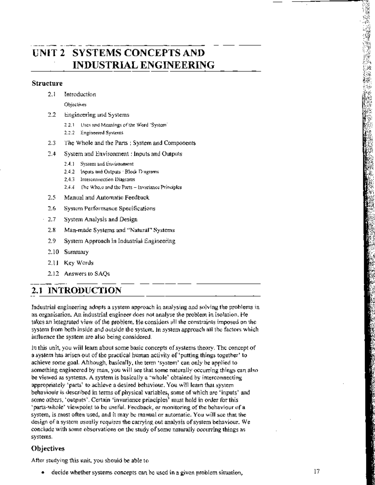 Unit-2 - Unit-2 - UNIT 2 SYSTEMS CONCEPTS AND INDUSTRIAL ENGINEERING ...