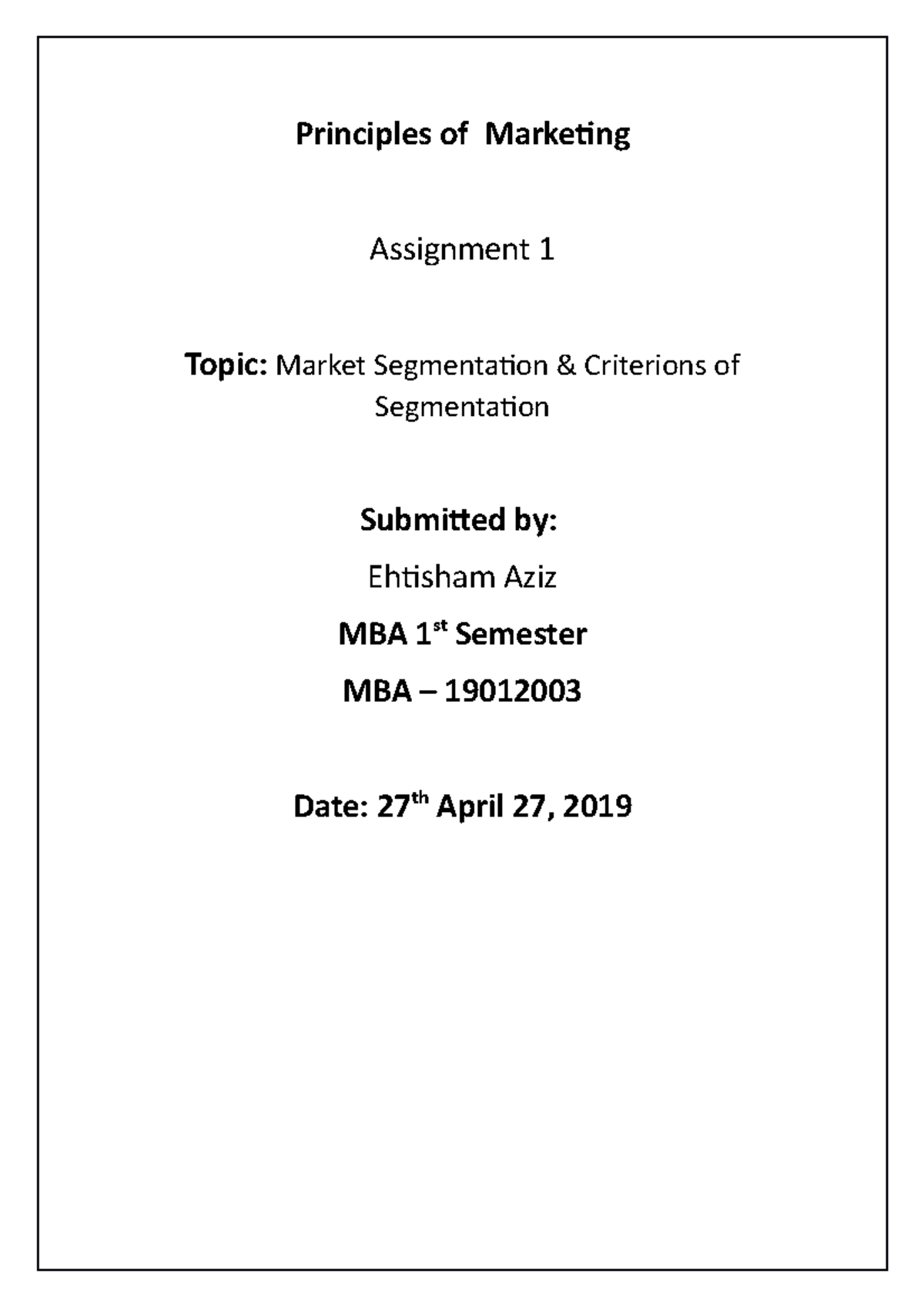 Market Segmentation - In dividing or segmenting markets, researchers ...