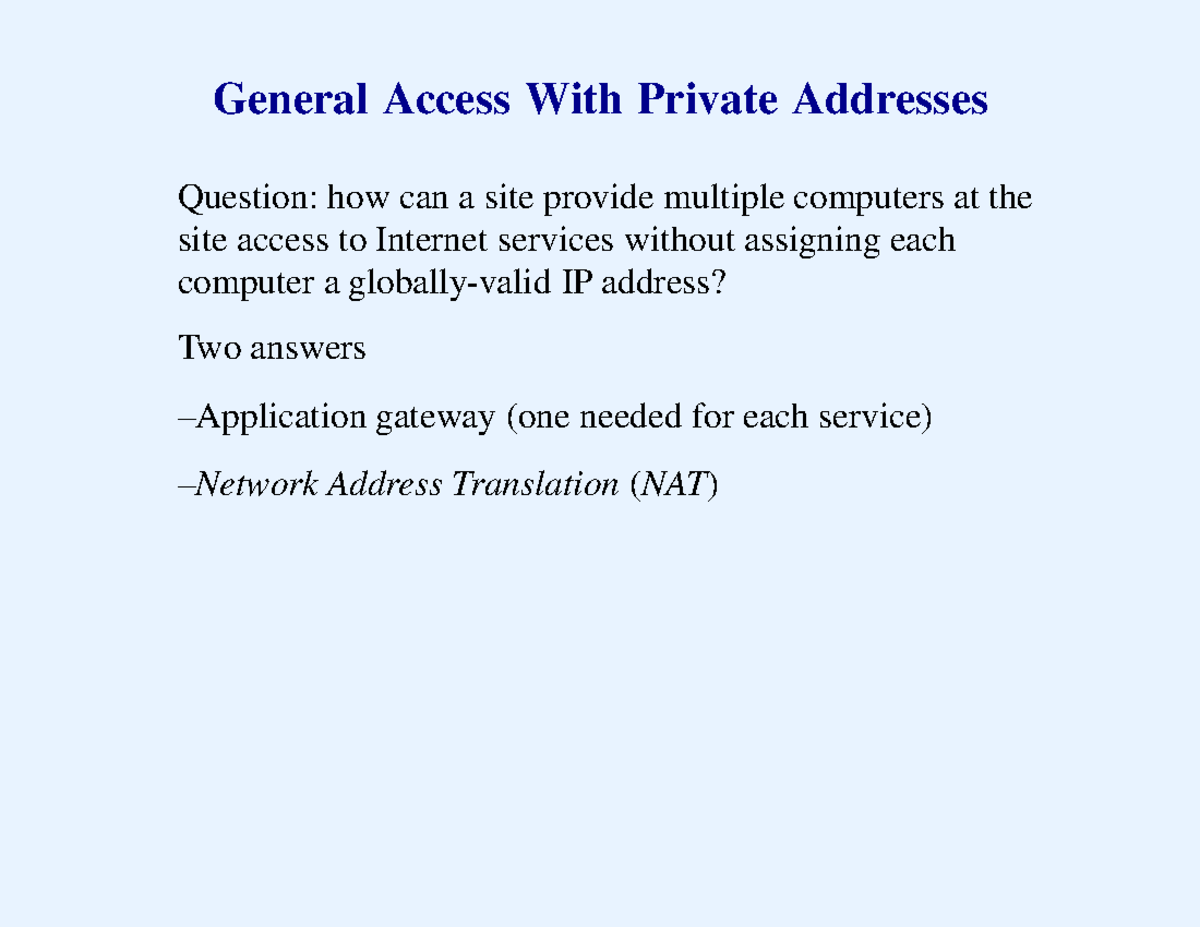 NAT - Important points related to Network Address Translation (NAT ...