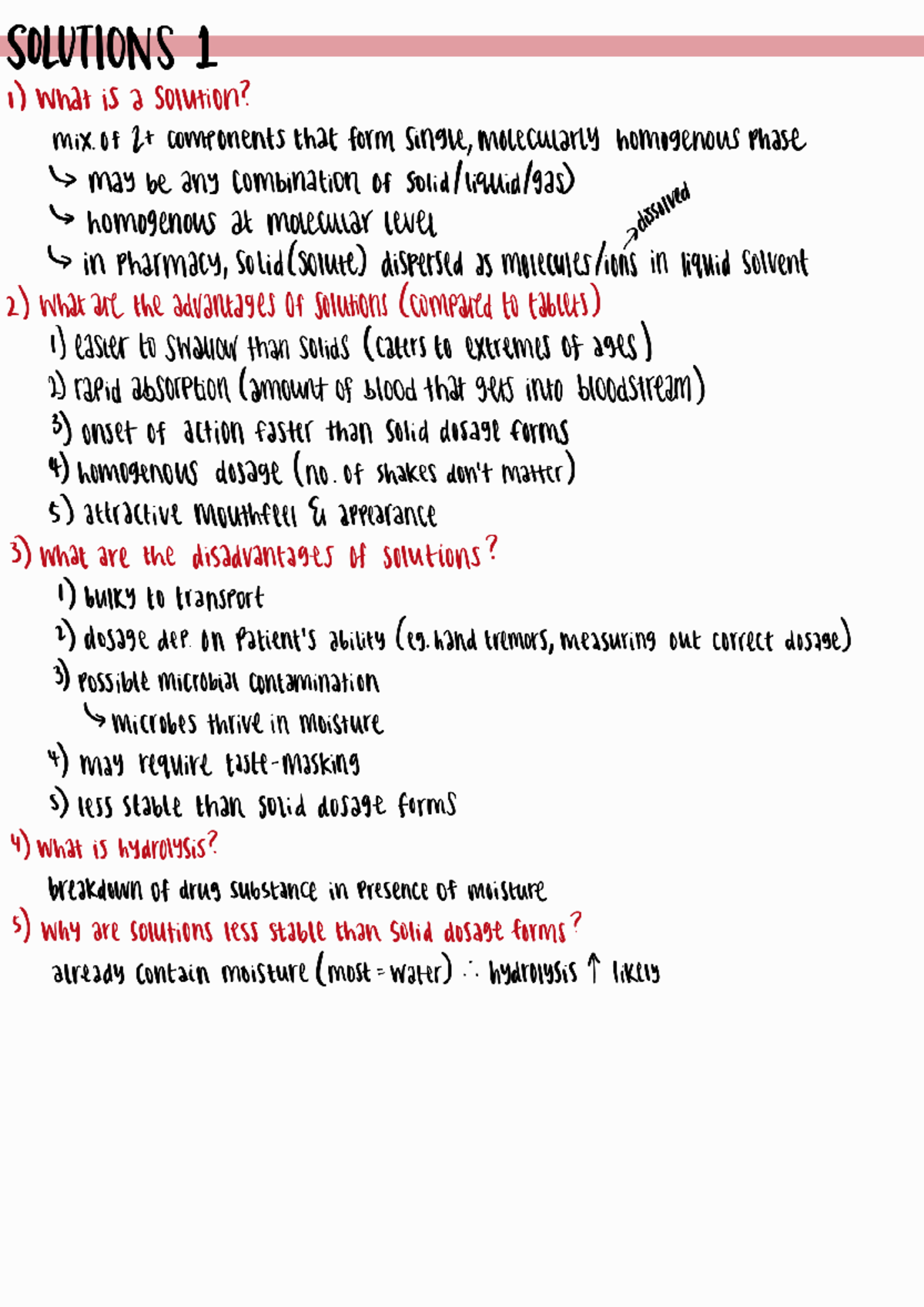 Solutions - The Medicine - SOLUTIONS 1 1) What is a solution? mix. of ...