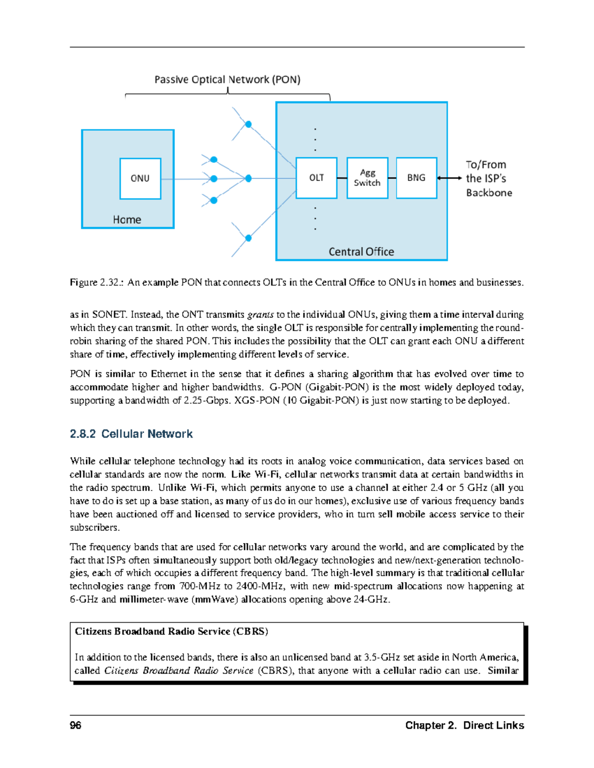 Computer network notes-30 - Figure 2.: An example PON that connects ...