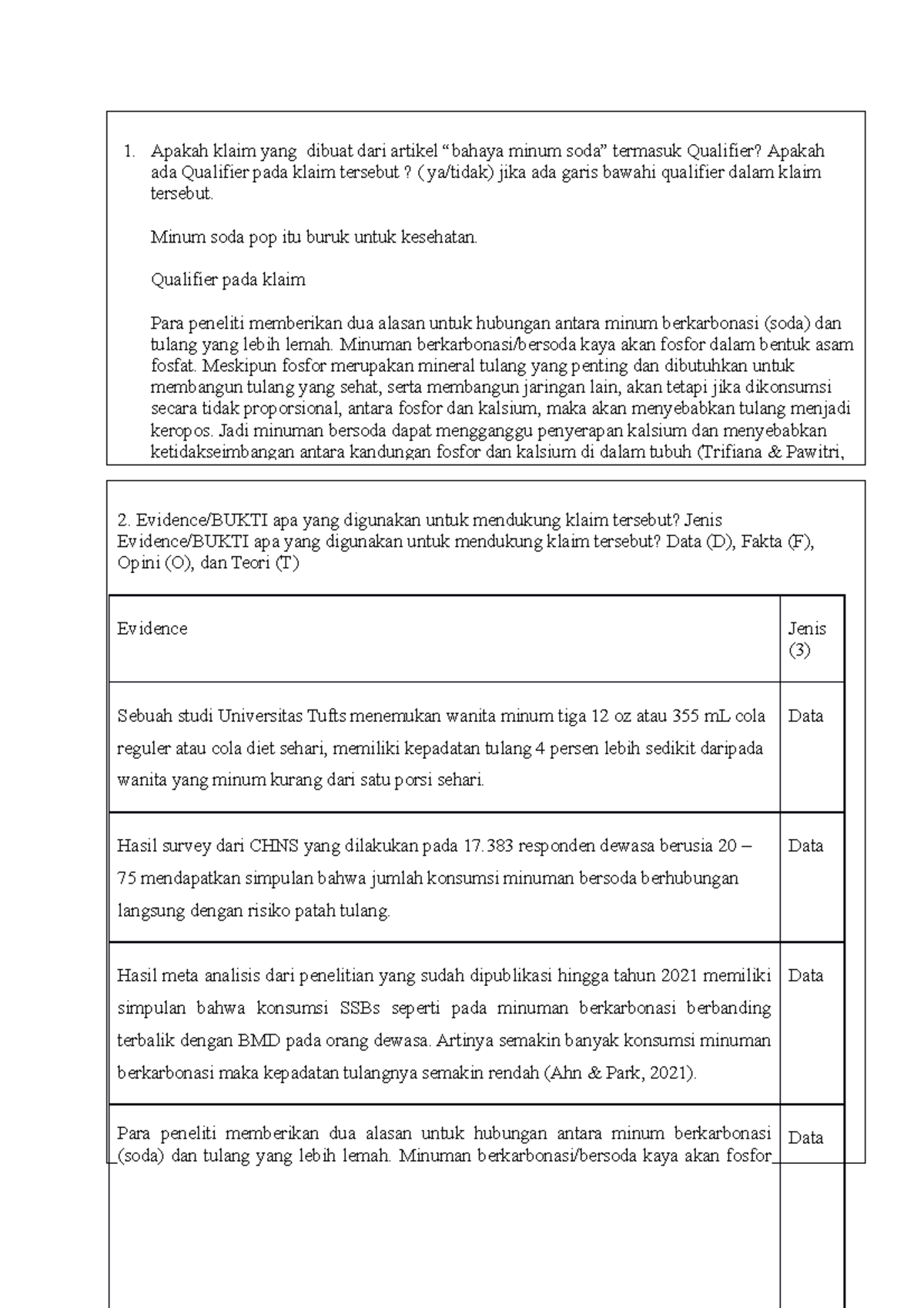 051 Nadiva TES Argumentasi - Evidence/BUKTI apa yang digunakan untuk ...