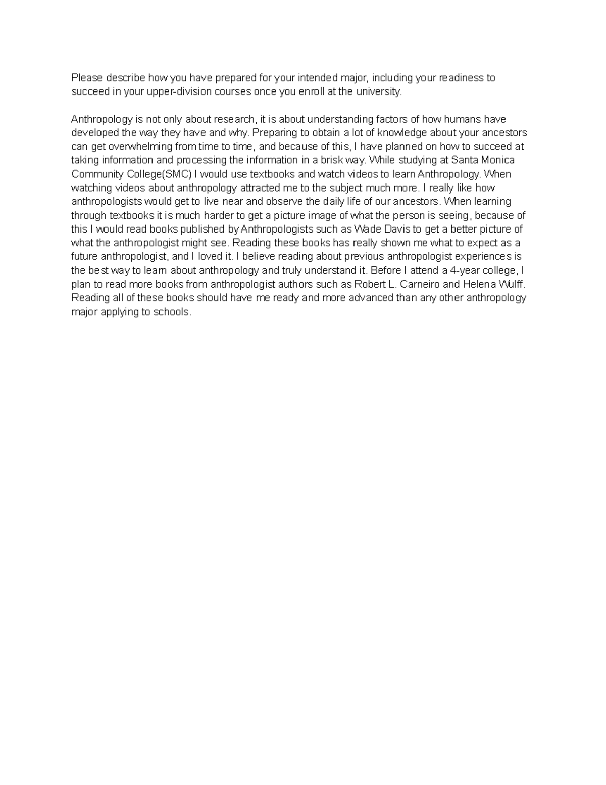 Attachment 1 - Jjjkkk - Please describe how you have prepared for your ...