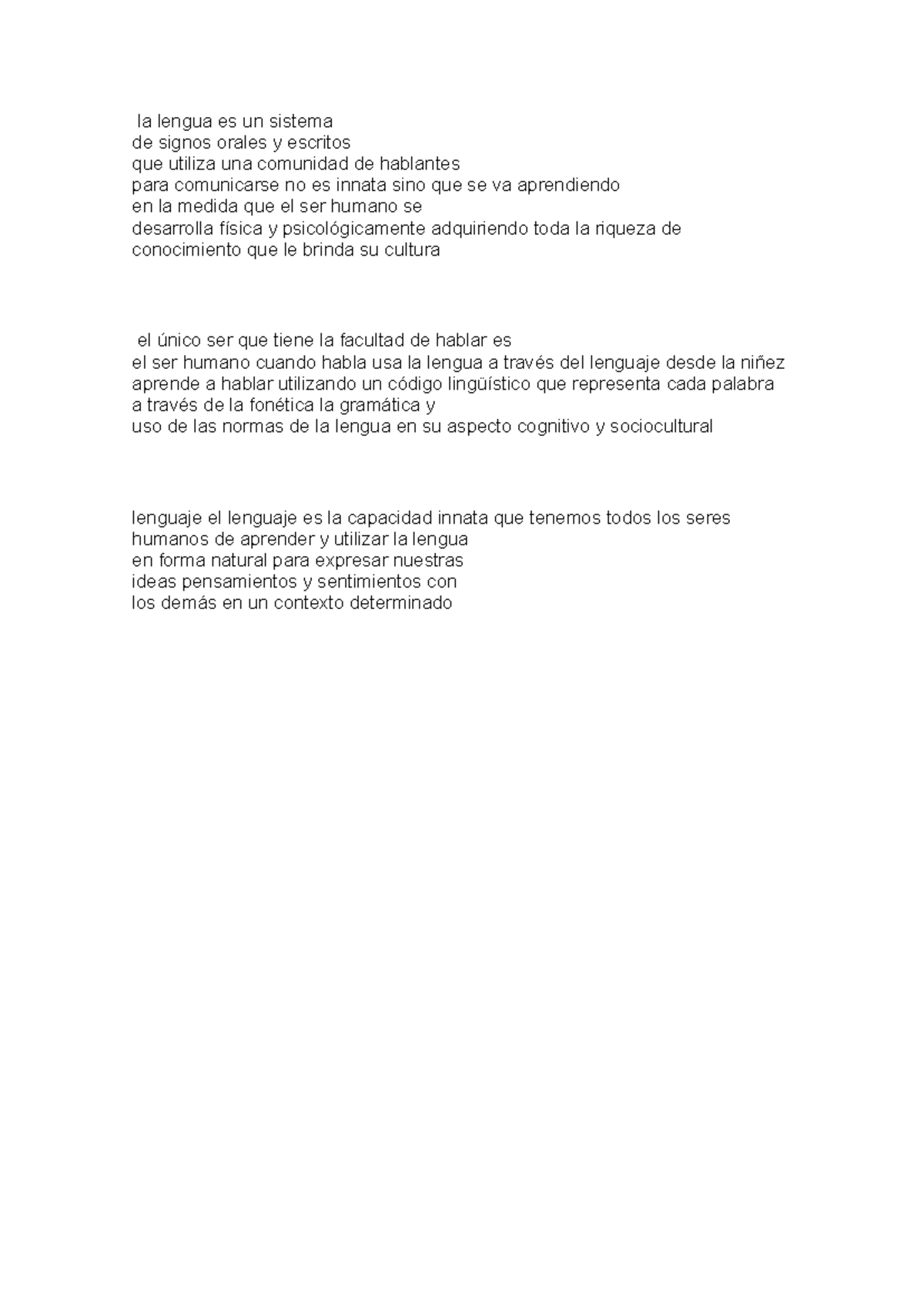 La lengua es un sistema - son apuntes de mi curso - la lengua es un ...