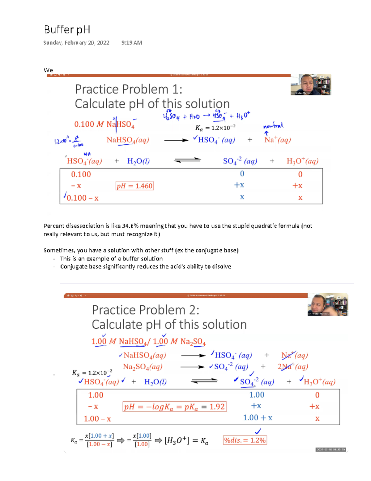 Chem104Buffer Ph - Summary notes of Buffer pH - We Percent ...
