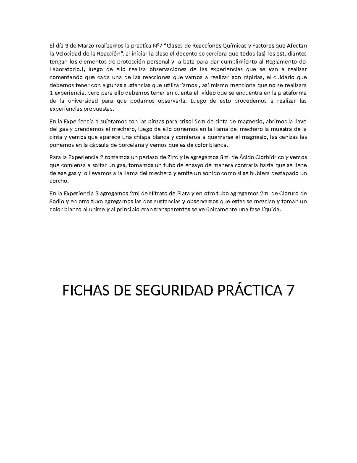 Práctica 7 - NOTAS - El día 3 de Marzo realizamos la practica N°7 ...