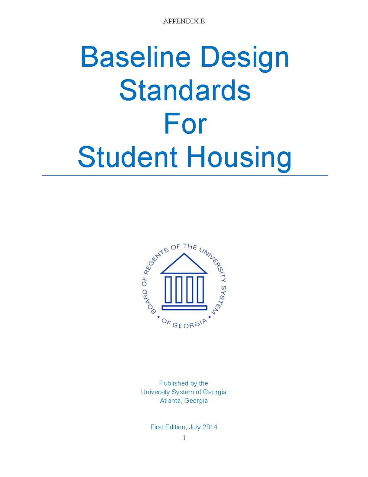 Appendix E-Baseline Design Standards - Baseline Design Standards For ...