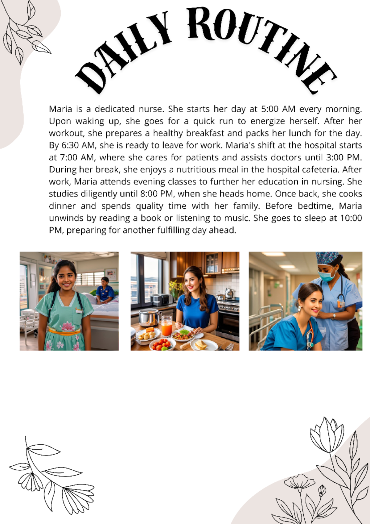 Daily routine S12 - Espero les sirvaaaaaaaa - ROUTIN Maria is a ...