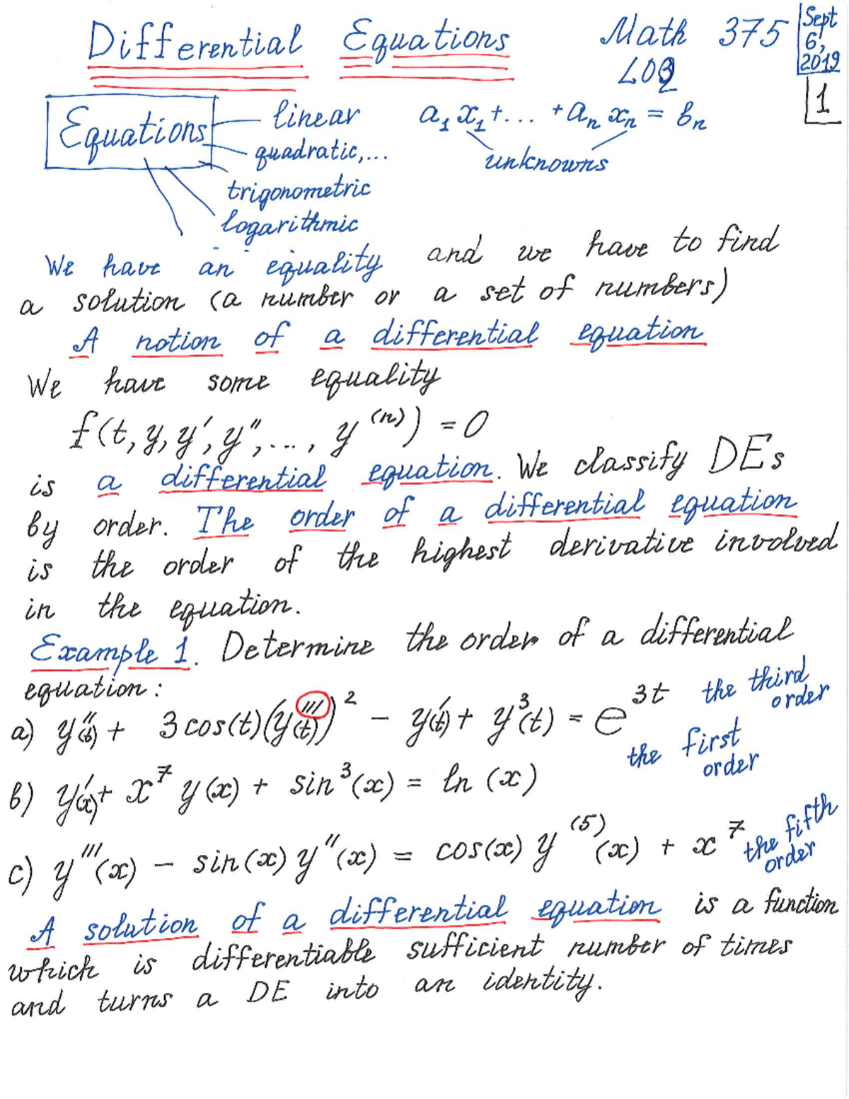 Differential Eqn_1 - MATH 375 - Studocu