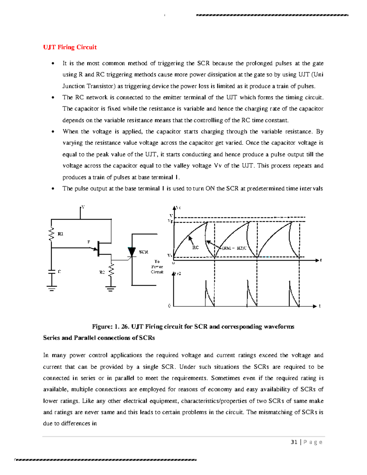 Lec 3-elec 433 - Lec 3-elec 433 - UJT Firing Circuit It is the most common method of triggering ...