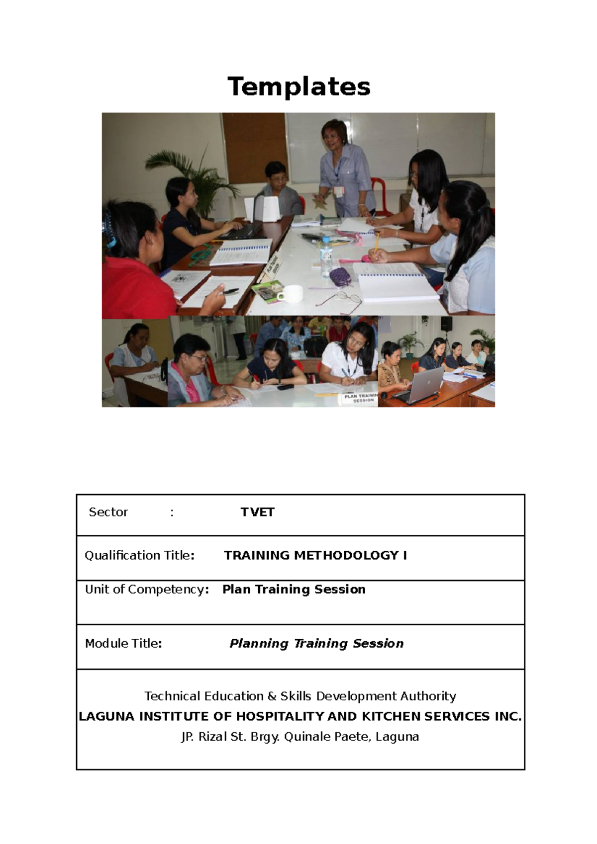 TM1-Portfolio- Templates - Templates Sector : TVET Qualification Title ...