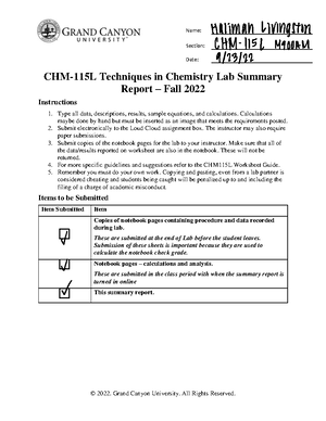 CHM-115L Technique Chem Worksheet Part1 - Activity 1: Volume ...