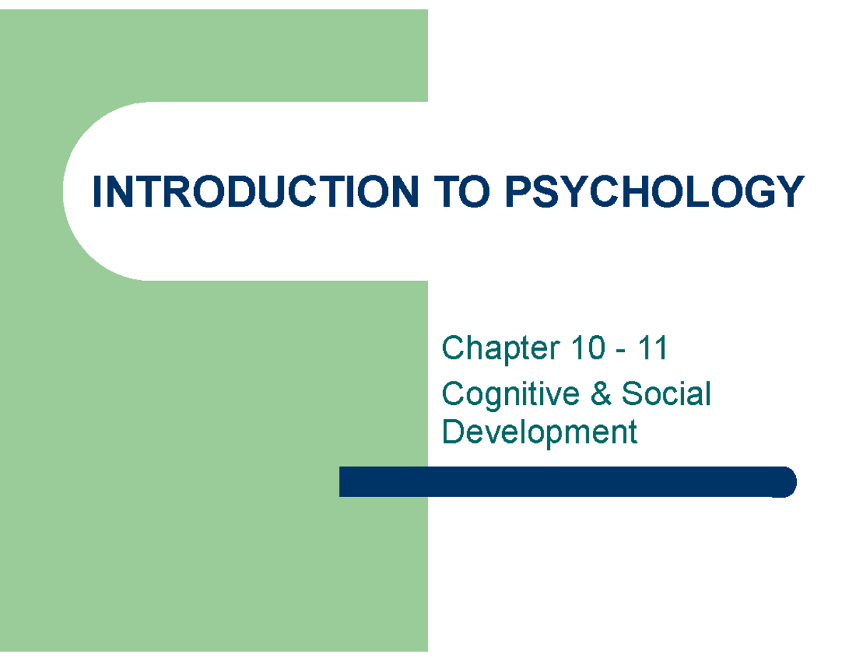 Chapter 10 slides - 10+ pages of lecture notes based on cognitive ...