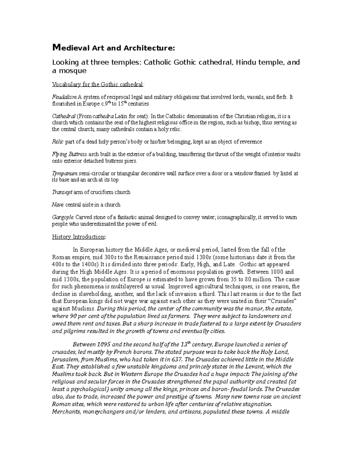 Medieval Lecture - Medieval Art and Architecture: Looking at three ...