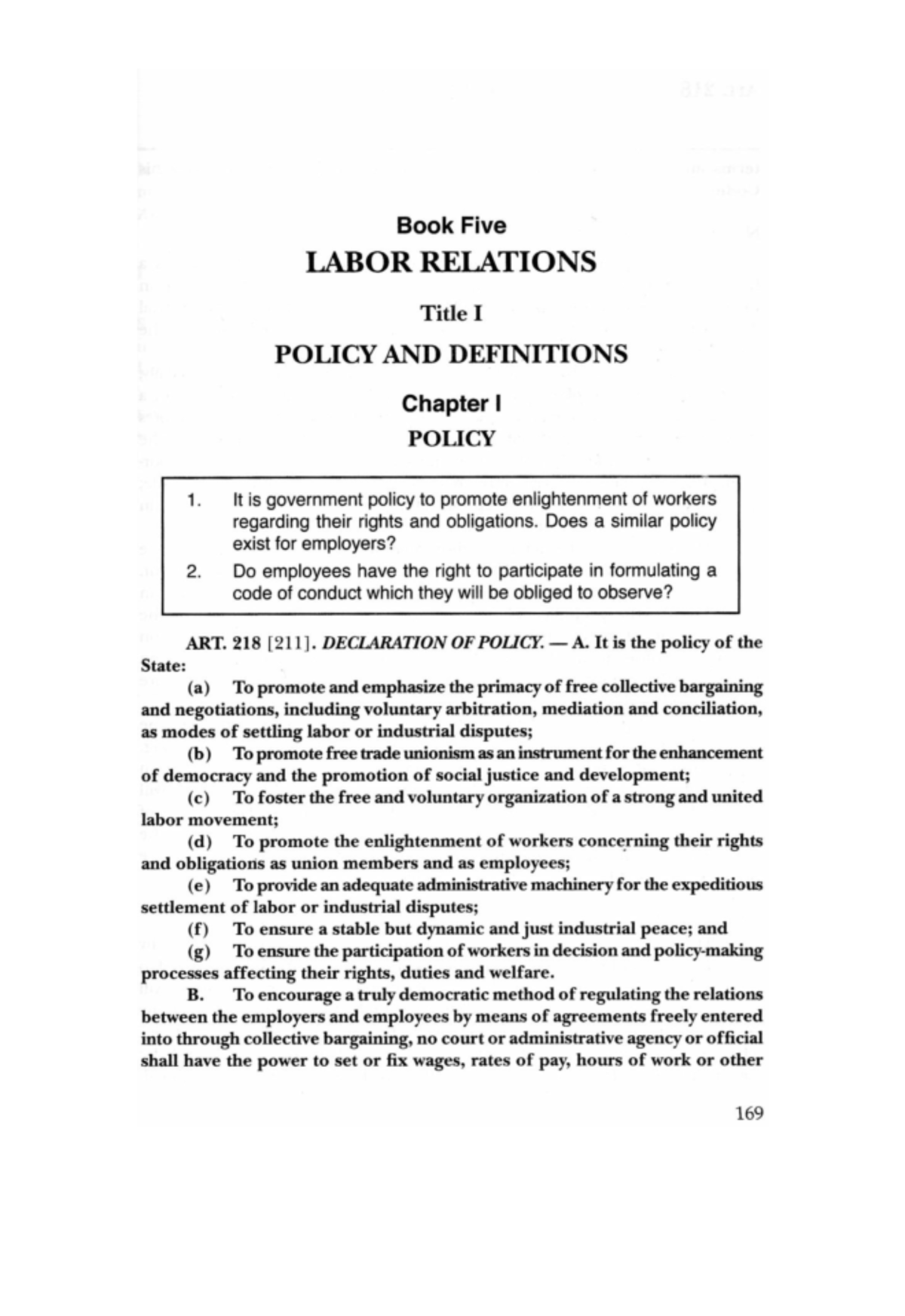 Labor Relations by Azucena - Labor Laws - Studocu